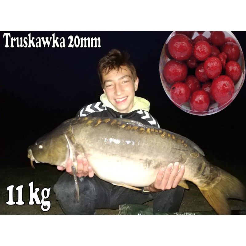 Truskawka 16-20 mm 1kg Kulki Proteinowe Zanętowe RaFish